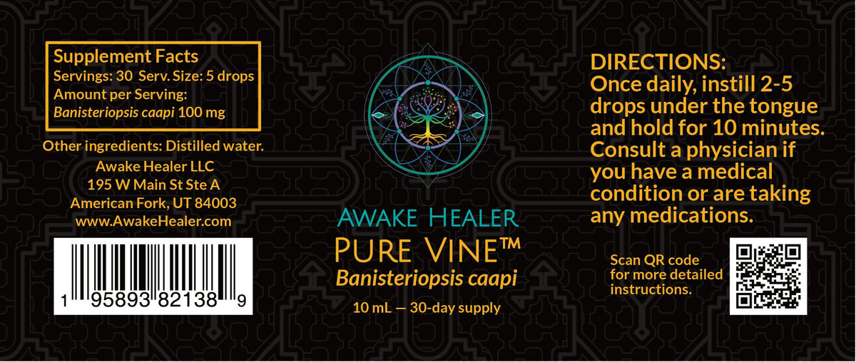 Pure Vine™ Ayahuasca (Banisteriopsis Caapi) Microdose 1-Month Supply ...